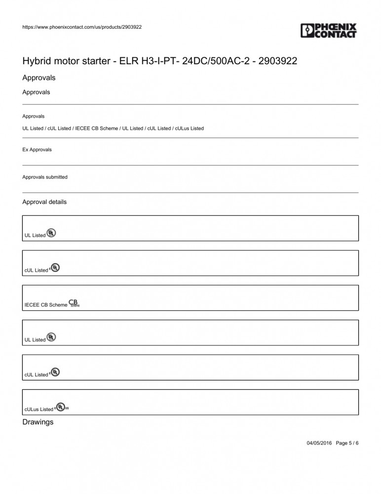 Phoenix Contact 2903922 technical document page 5