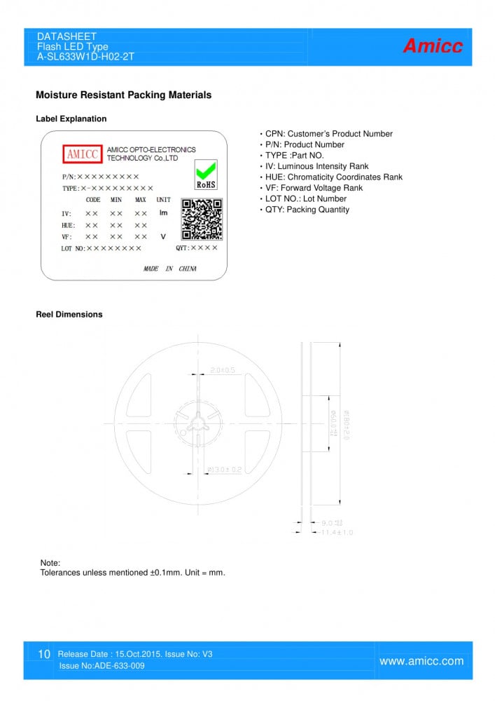 A-SL633W1D-H02-2T datasheet page 10