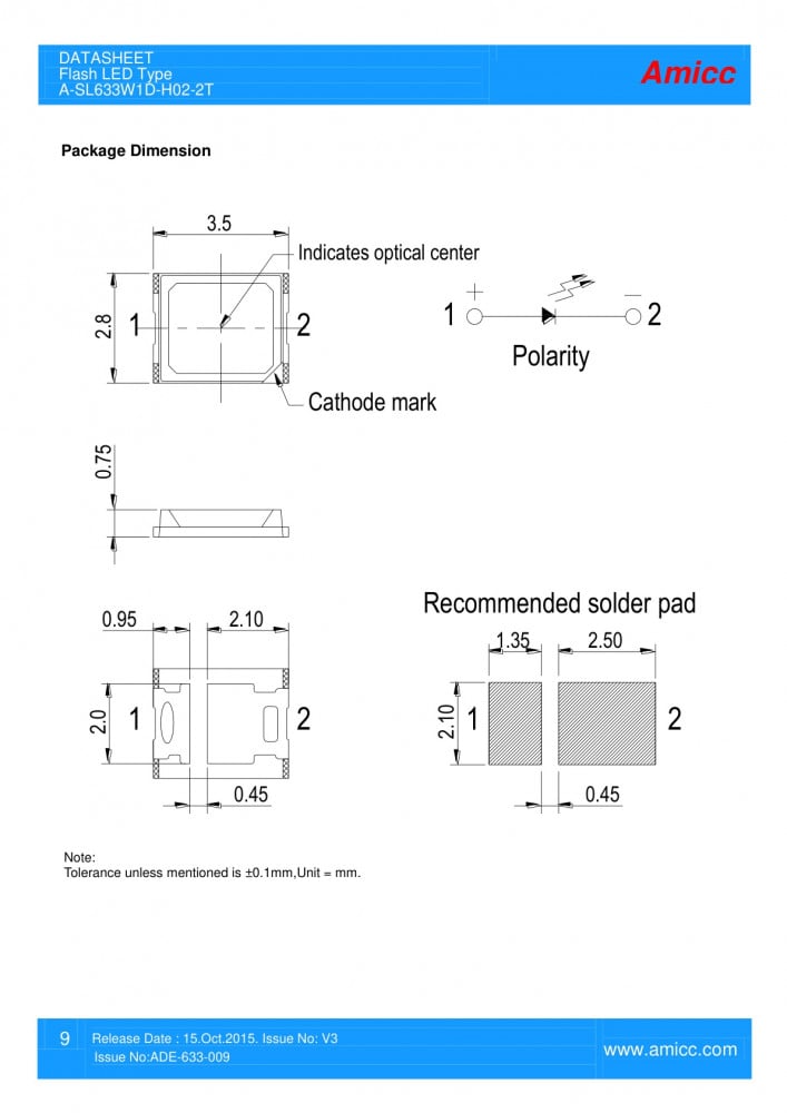 A-SL633W1D-H02-2T datasheet page 9