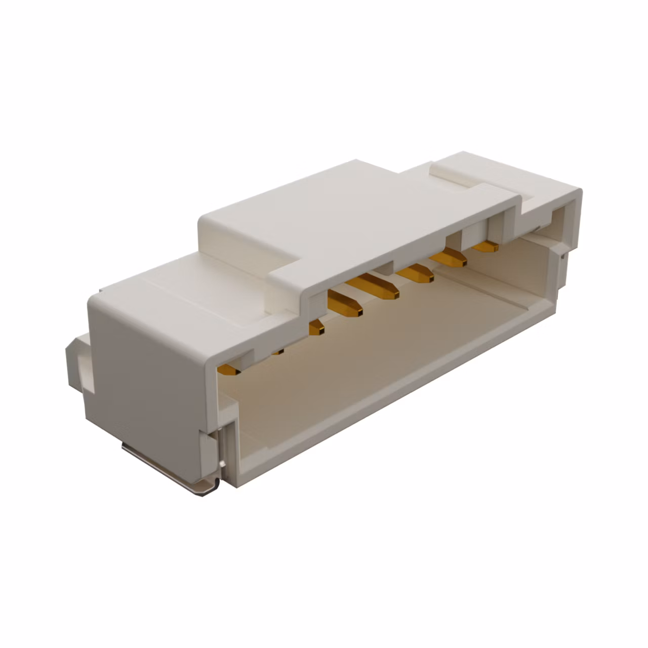 DuraClik Wire-to-Board Header, Single Row, Right-Angle, 8 Circuits, Gold  (Au) Plating, Natural for sale