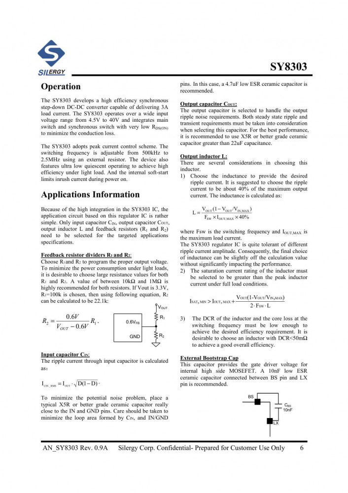 SY8303AIC datasheet page 6