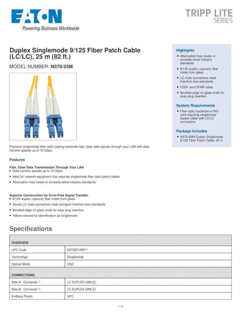 N370-25M technical document page 1