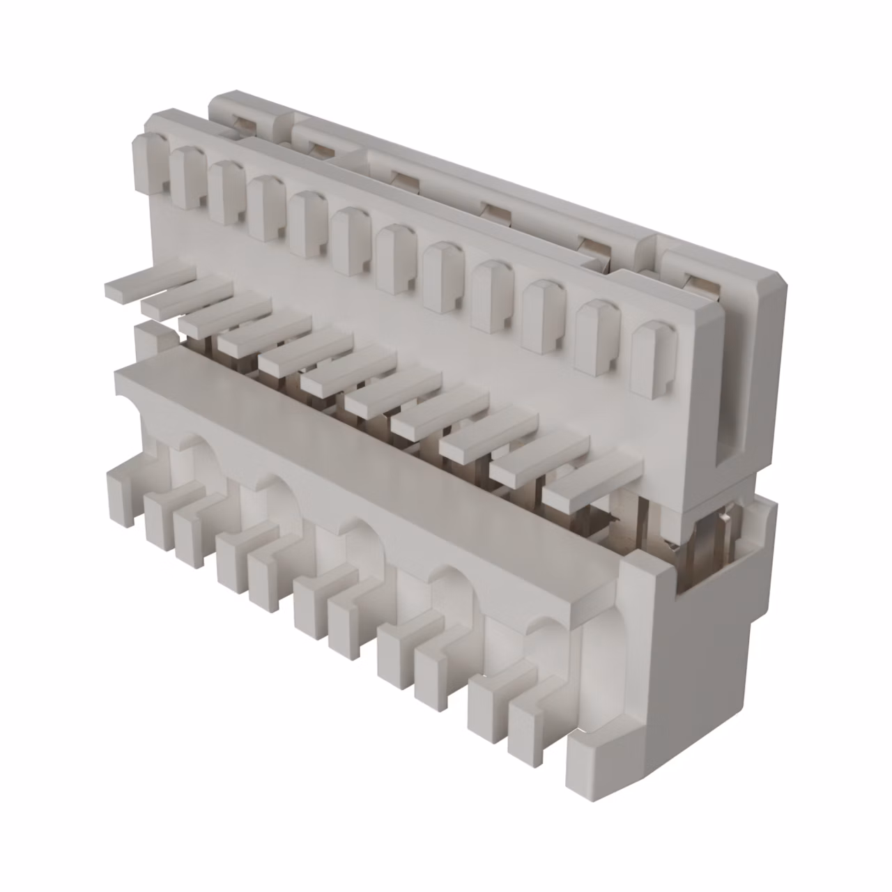 Appli-Mate RAST Power IDT Housing, 5.00mm Pitch, Direct/Indirect, Female, 6 Circuits, Fully Coded, Latches Between Circuits 1 and 2 and 5 and 6, Polarizing Rib Between Circuits 2 and 3, Open End Walls for sale