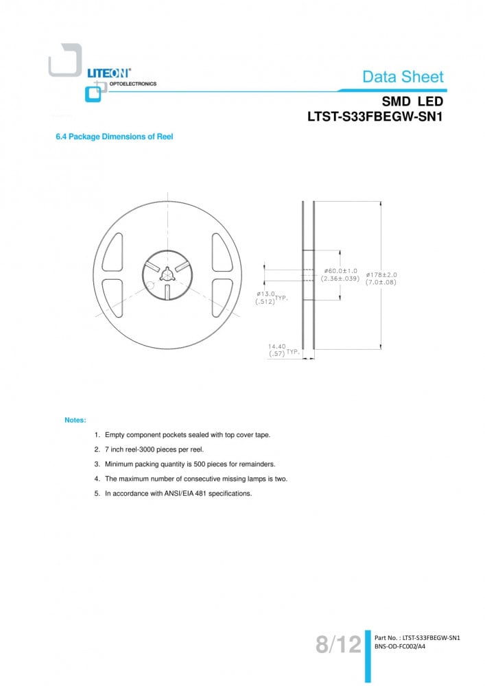 LTST-S33FBEGW-SN1 datasheet page 9
