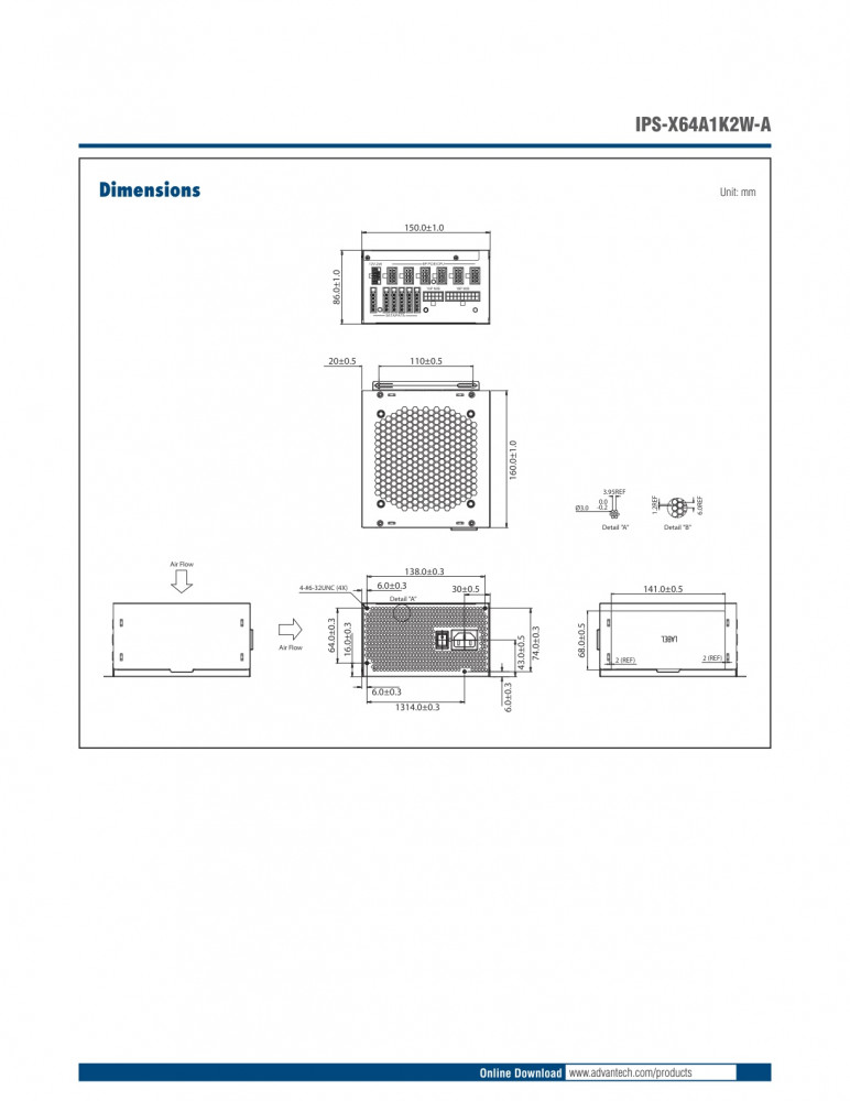 IPS-X64A1K2W-A technical document page 2