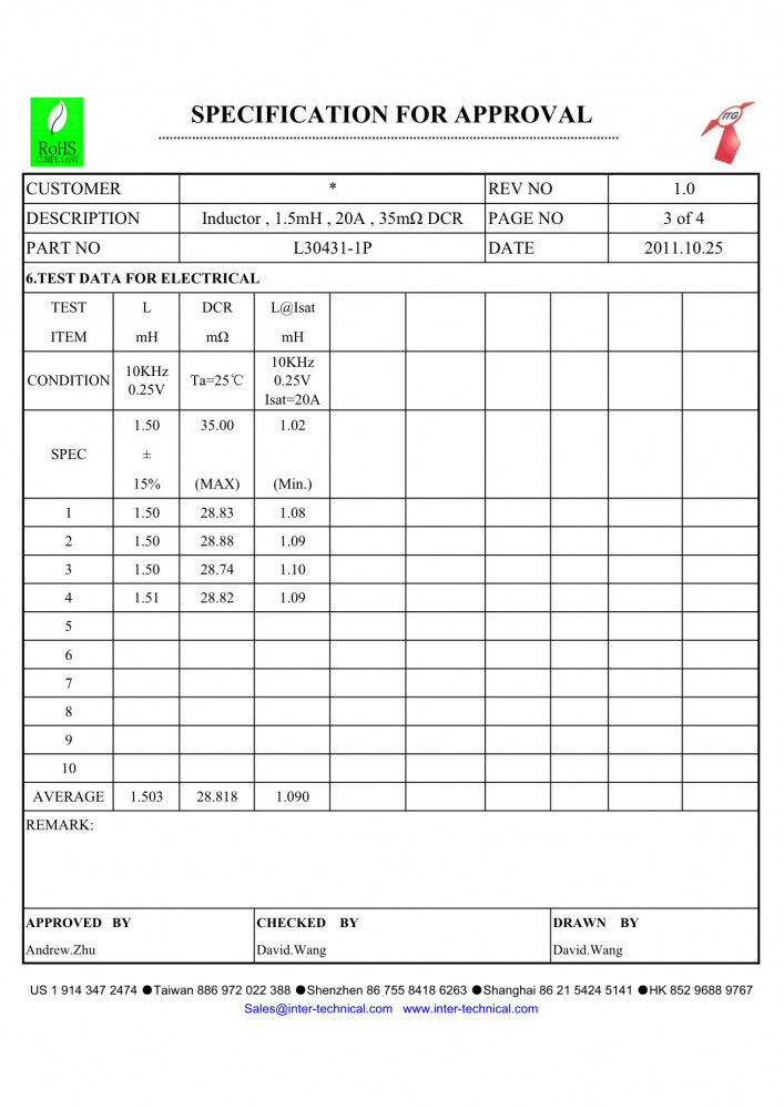 L30431-1P specification sheet, page 3