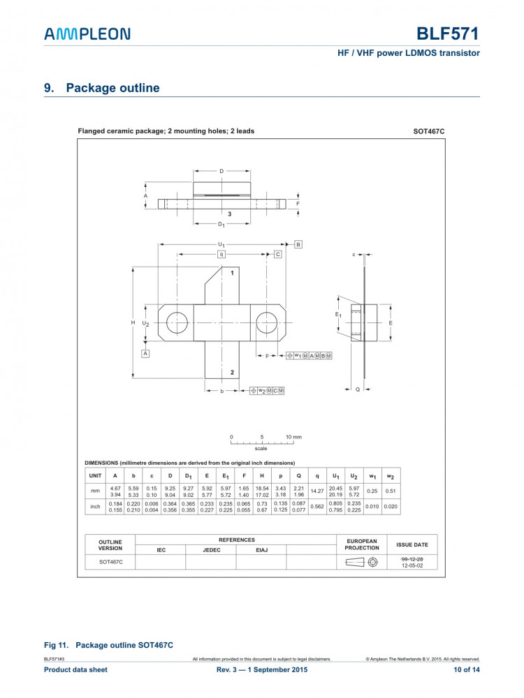 BLF571 datasheet preview, page 10