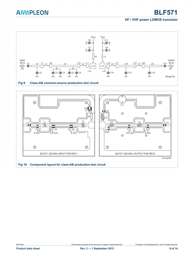 BLF571 datasheet preview, page 9