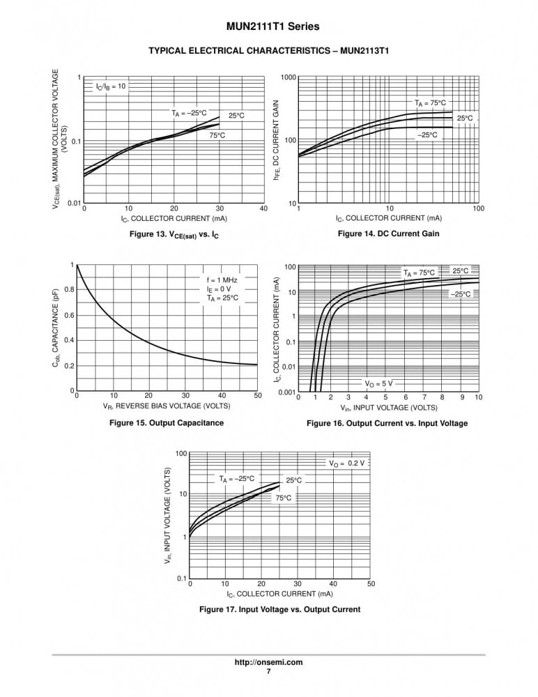 MUN2113T1 datasheet page 7