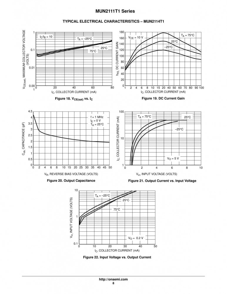 MUN2113T1 datasheet page 8