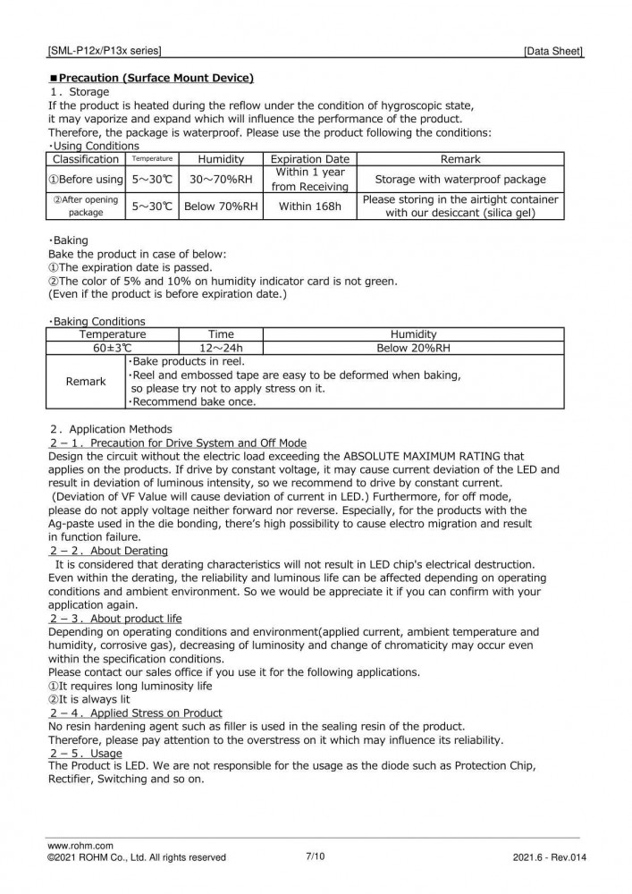 ROHM LED datasheet page 7