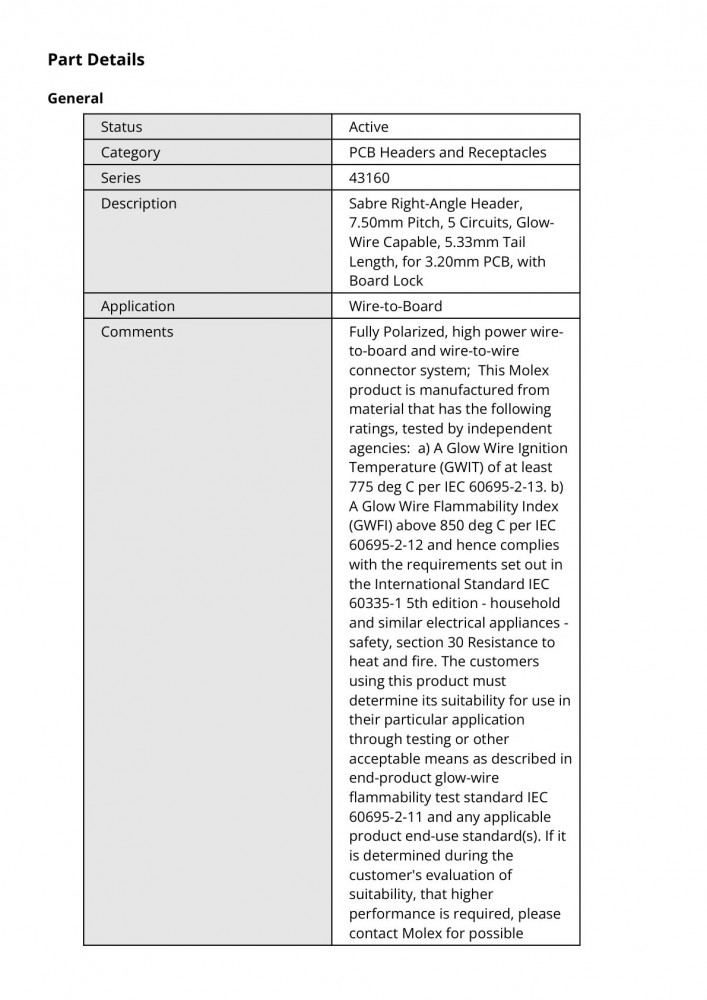 MOLEX 431607305 documentation page 2