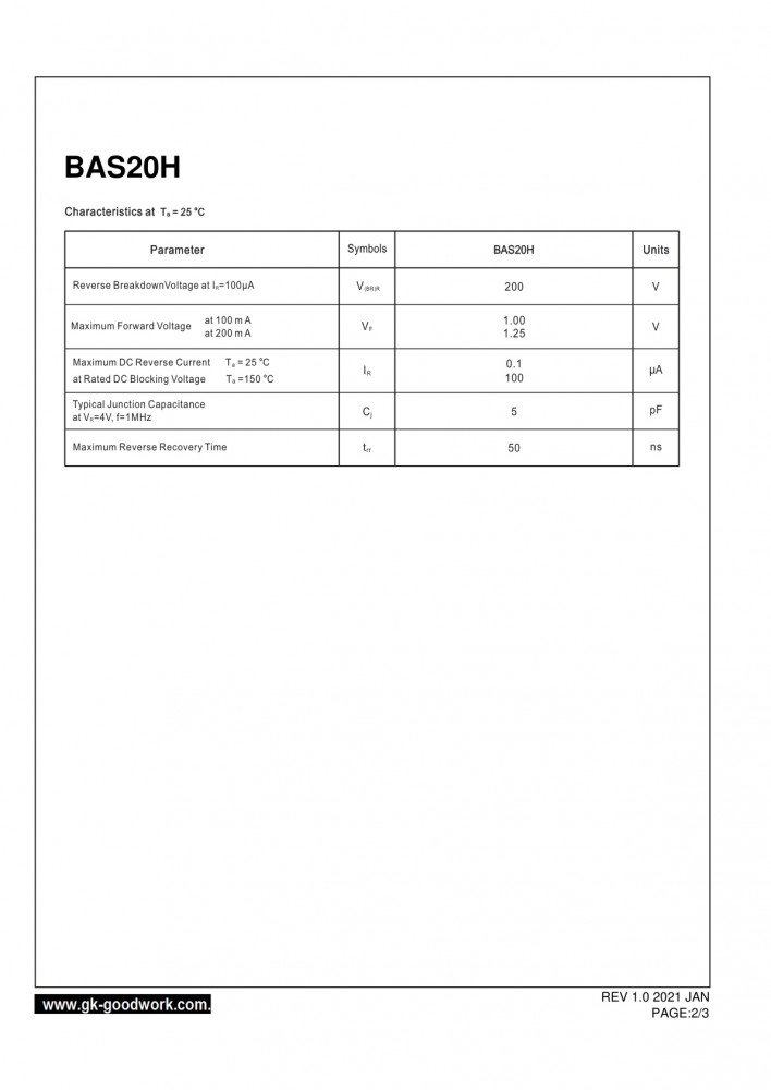GOODWORK BAS20H datasheet page 2