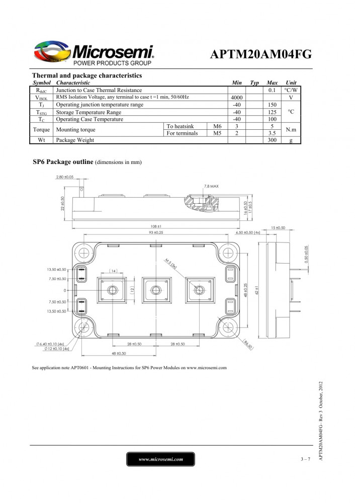 APTM20AM04FG datasheet page 3