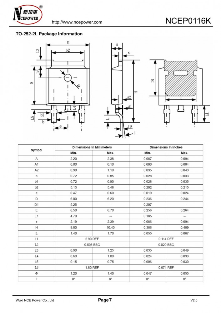 NCEP0116K datasheet page 7