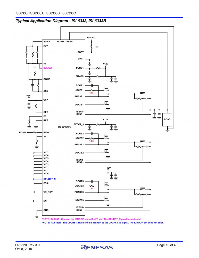ISL6333B datasheet page 10