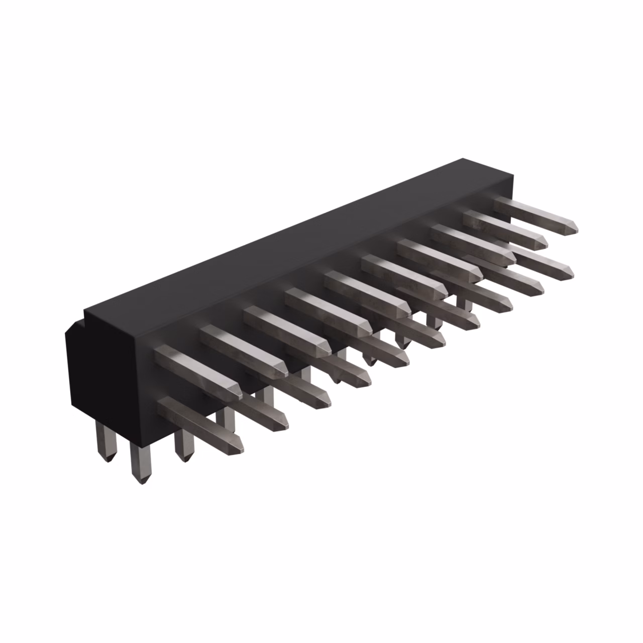 2.00mm Pitch Milli-Grid Header, Right-Angle, Through Hole, 20 Circuits, 2.54µm Tin (Sn) Plating, Mating Pin Length 4.00mm, Tail Length 2.60mm, Tray, Lead-Free for sale