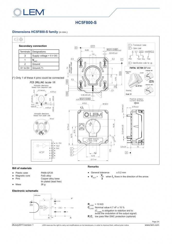 HC5F800-S datasheet page 2