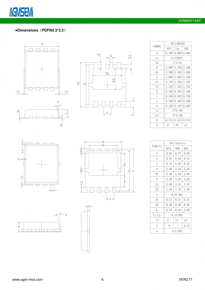 AGM60P14AP datasheet page 6