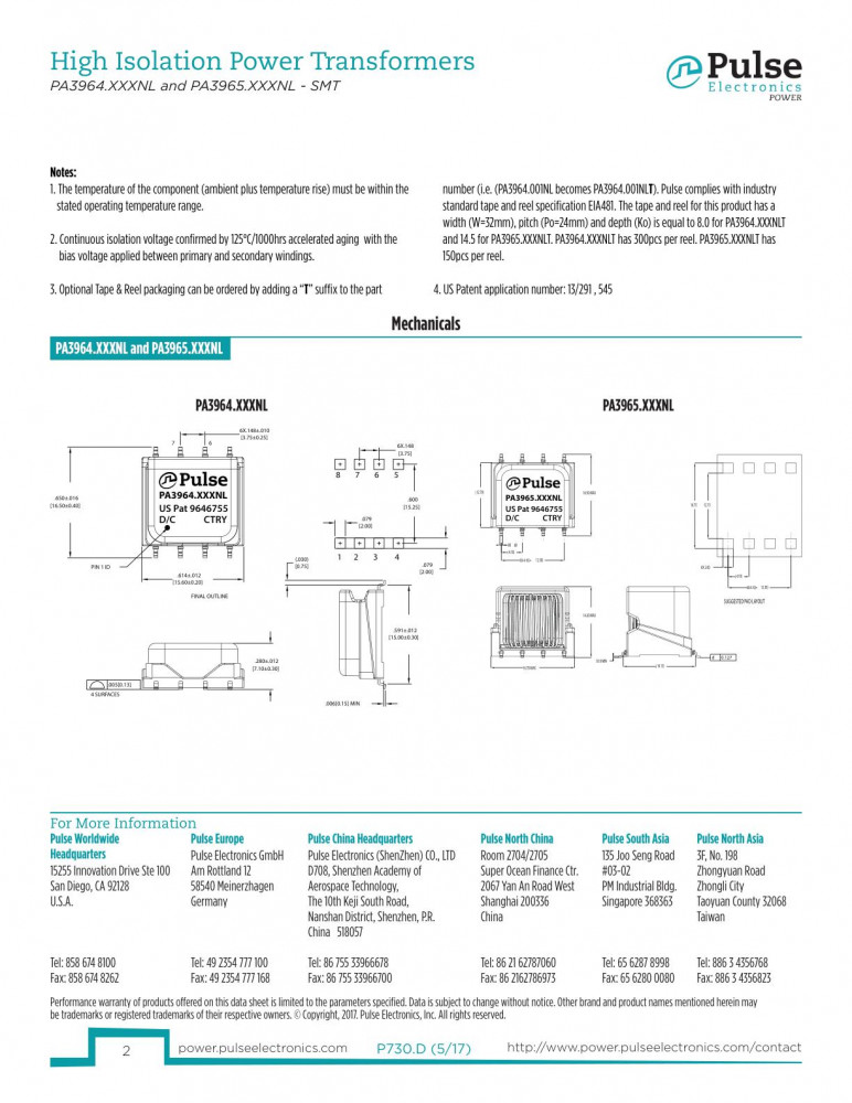 PA3965 transformer datasheet page 2