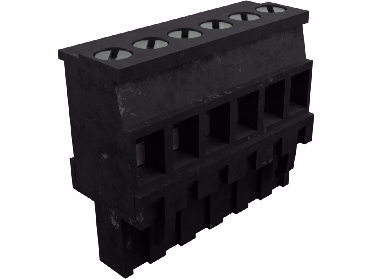 5.08mm Pitch Eurostyle Vertical Plug, with Reverse Imprinting, Front Wire Entry, Black, 6 Circuits for sale