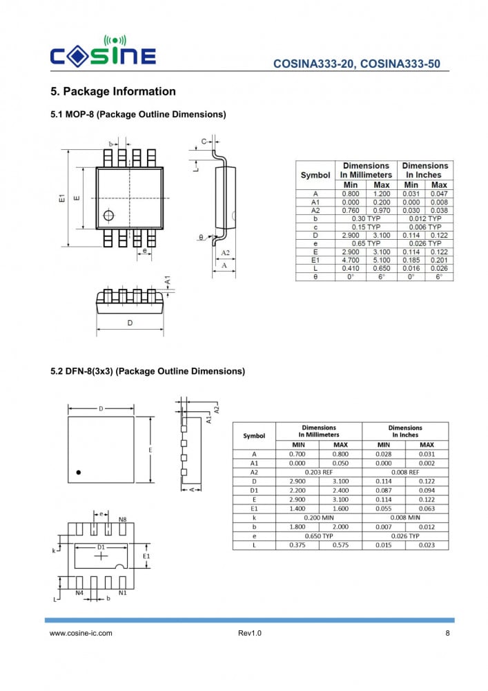 COSINA333-20MR datasheet page 8