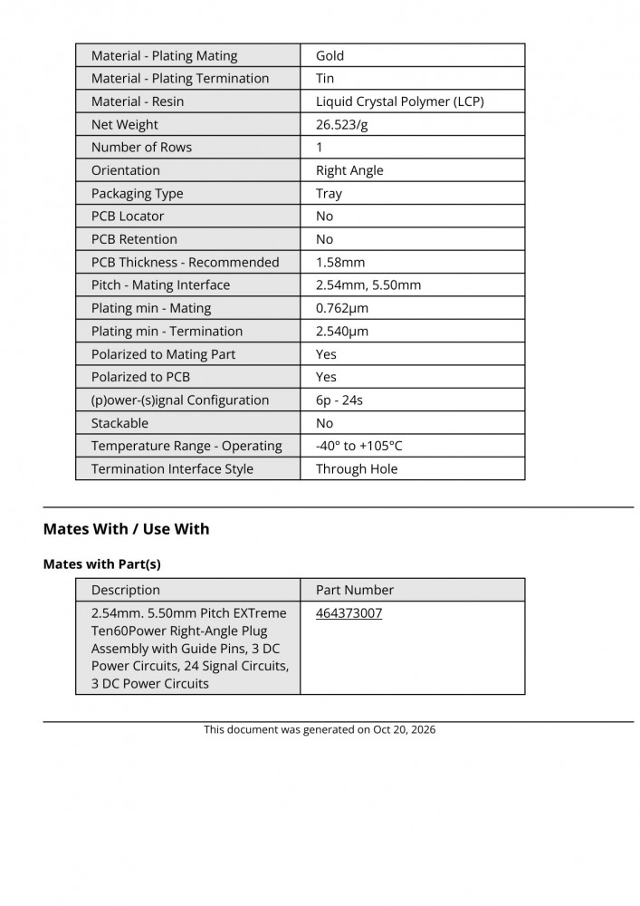MOLEX 464363007 document image, page 3