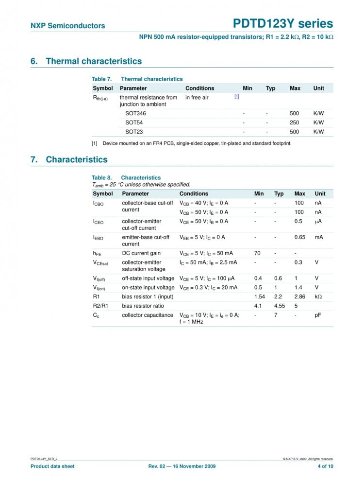 PDTD123YT datasheet page 5