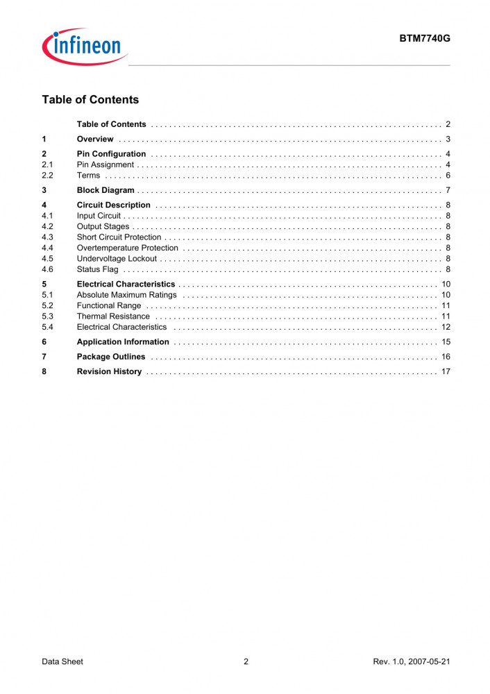 BTM7740G datasheet page 2