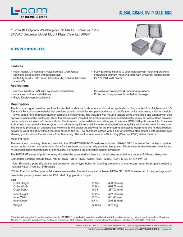 NBWPC181610-E00 technical document page 1