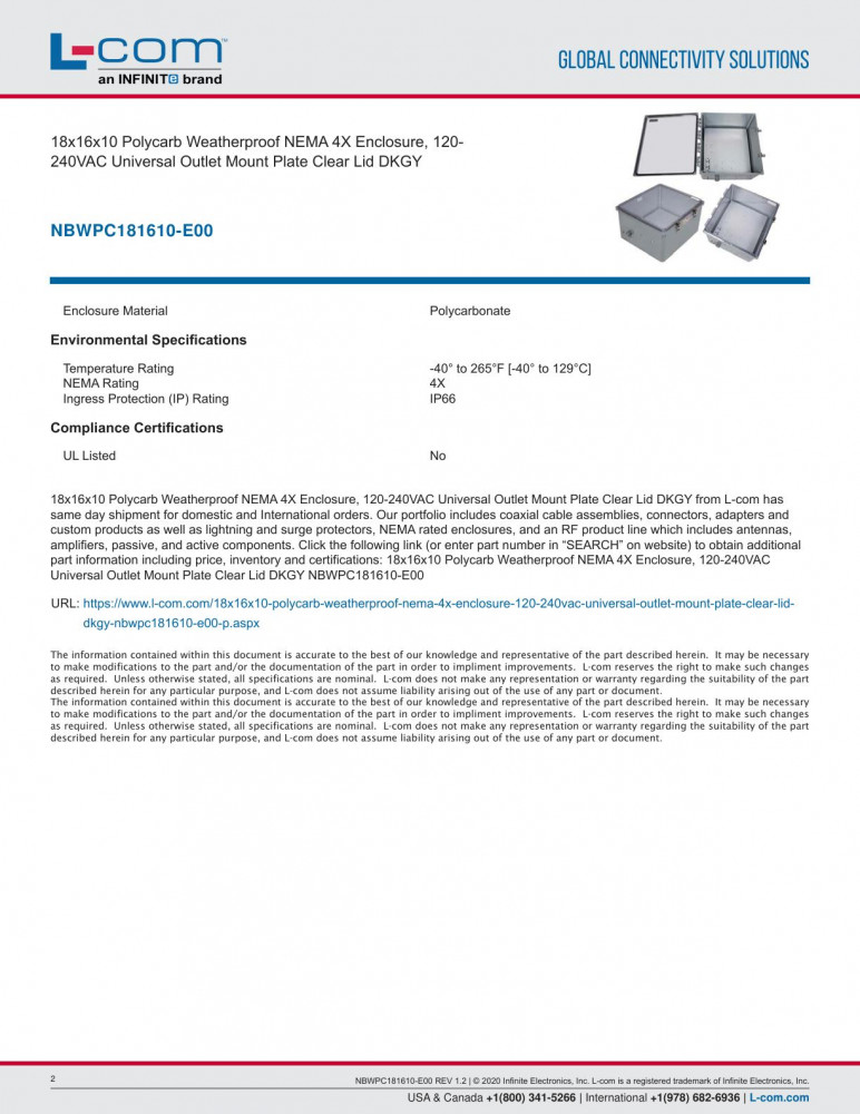 NBWPC181610-E00 technical document page 2