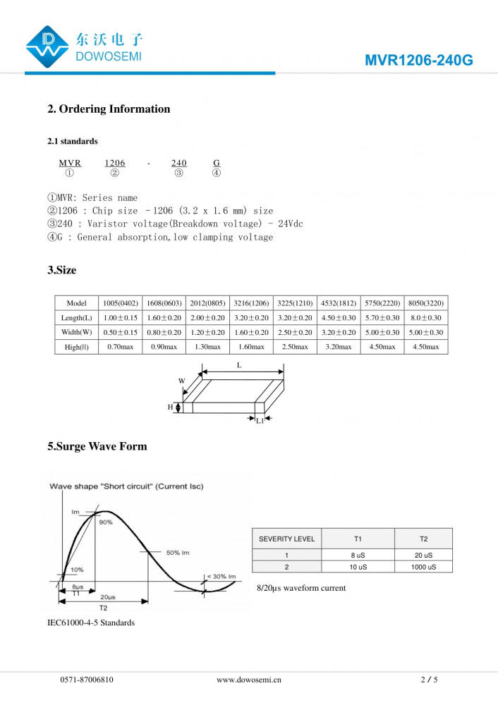 MVR1206-240G datasheet page 2