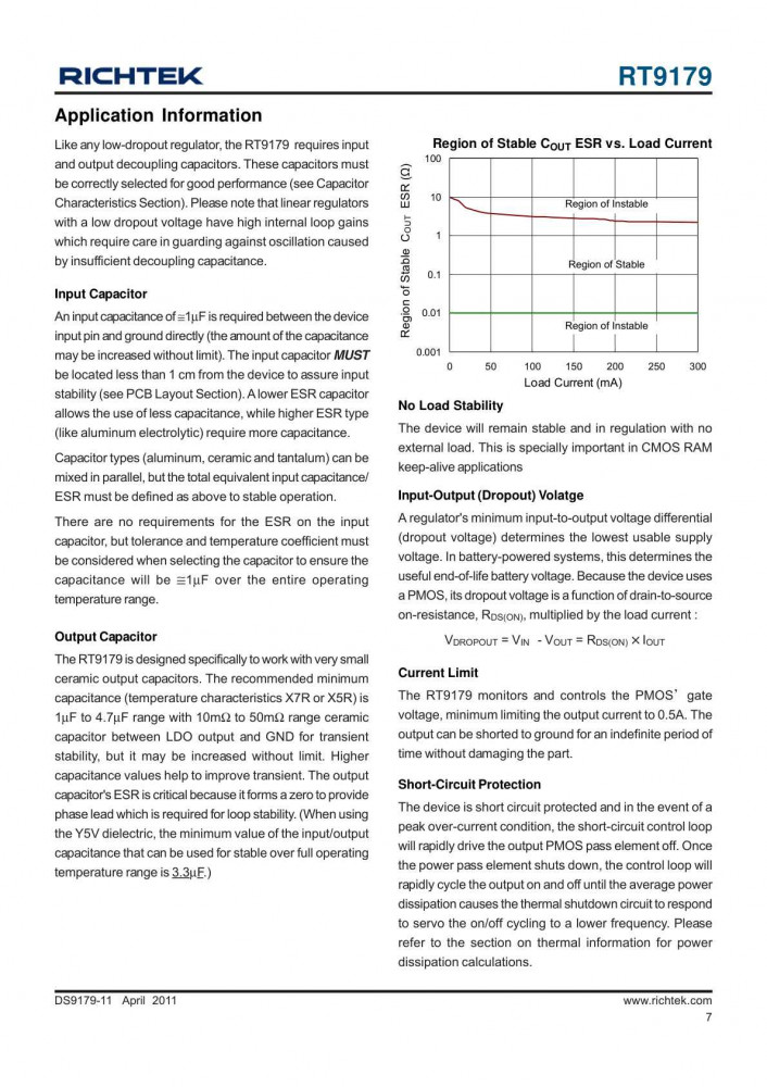 RT9179GB datasheet page 7