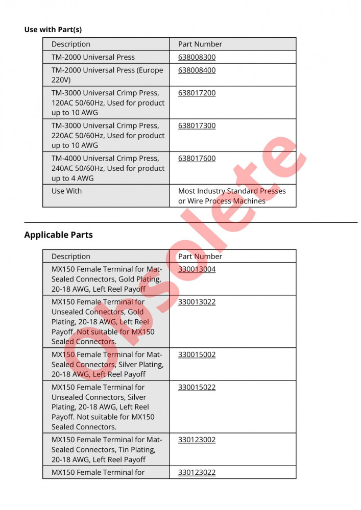 Document page 3 for Molex applicator 639000900