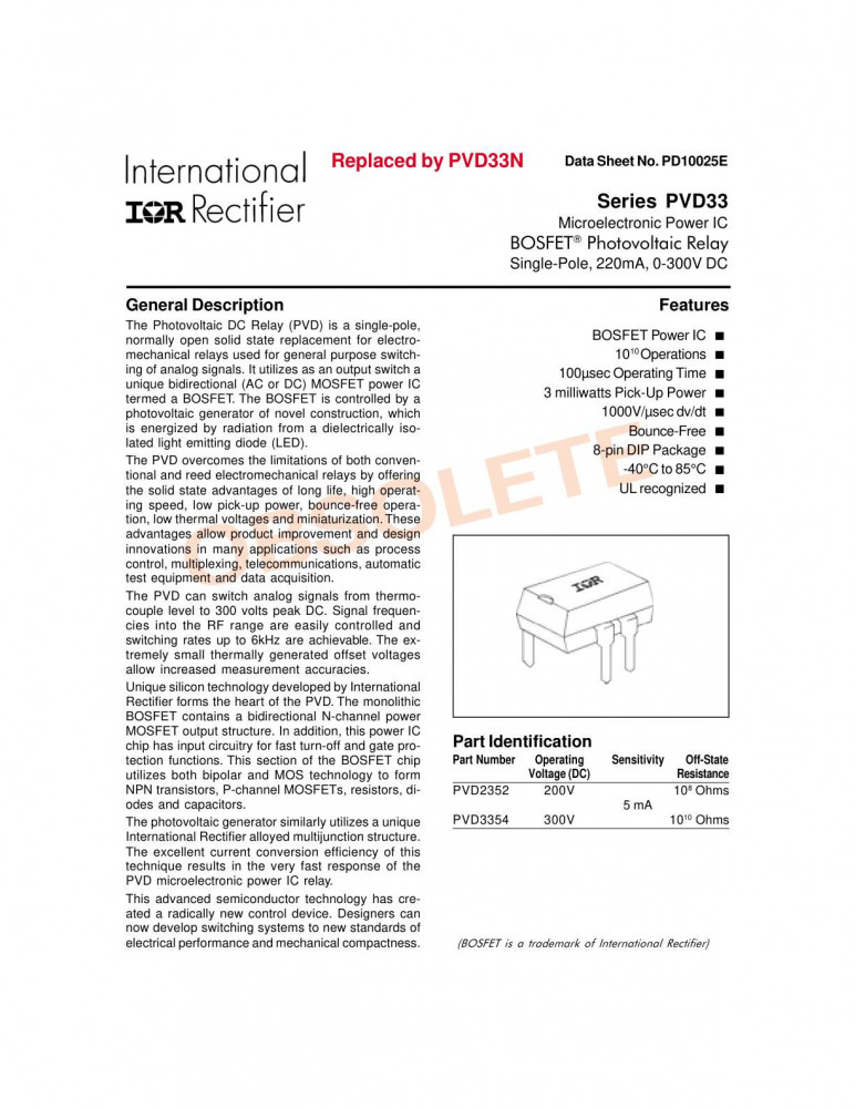 PVD2352 datasheet page 1