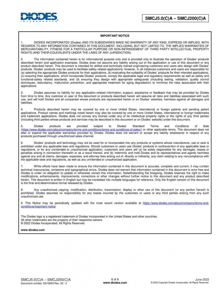 SMCJ60CA-13-F datasheet page 6