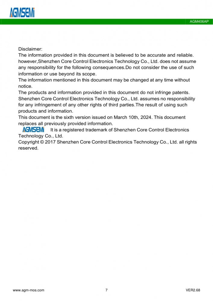 AGM406AP datasheet page 7