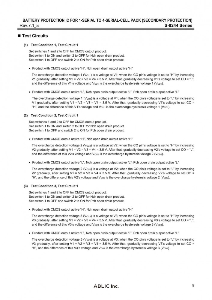 S-8244 datasheet page 9