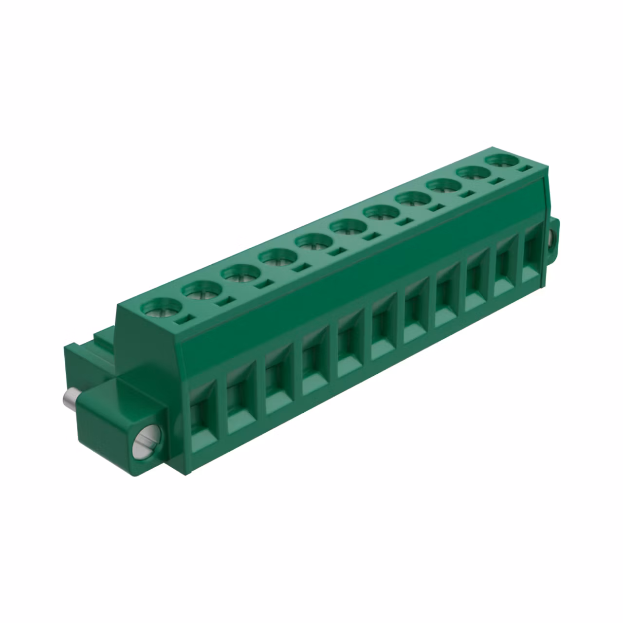 5.00mm Pitch Eurostyle Horizontal Plug, with Retention Screws and Reverse Imprinting, Green Housing, 11 Circuits for sale