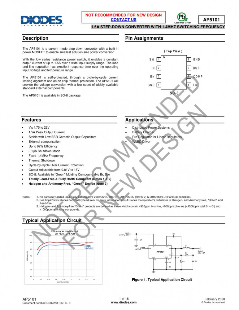 AP5101SG-13 datasheet page 1