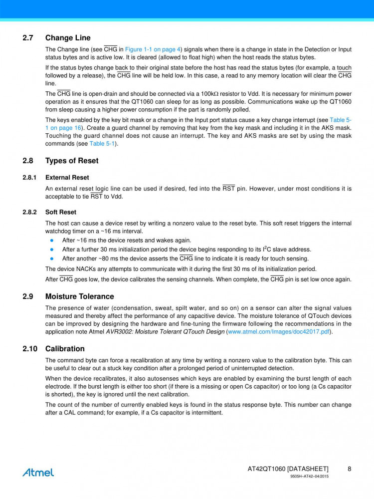AT42QT1060 document page 8