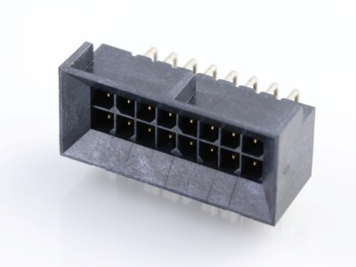 Micro-Fit BMI Header, Surface Mount Compatible, Dual Row, Right-Angle, without Snap-in Plastic Peg PCB Lock, 22 Circuits, 5.08µm Matte Tin (Sn) Plating