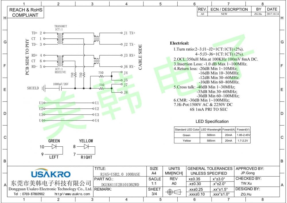 DGUK611U2B101DB2WD technical drawing sheet 3