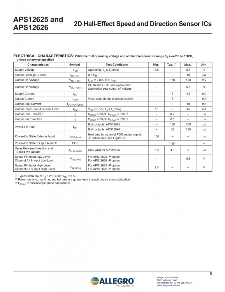APS12626 datasheet page 5