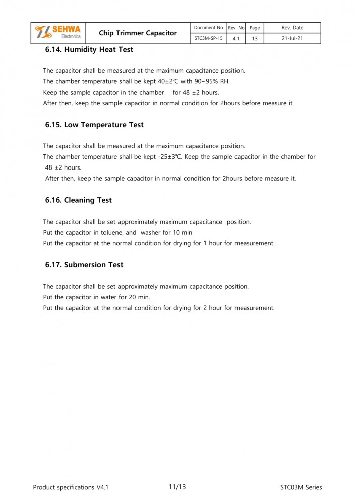 SEHWA STC3M specification page 10