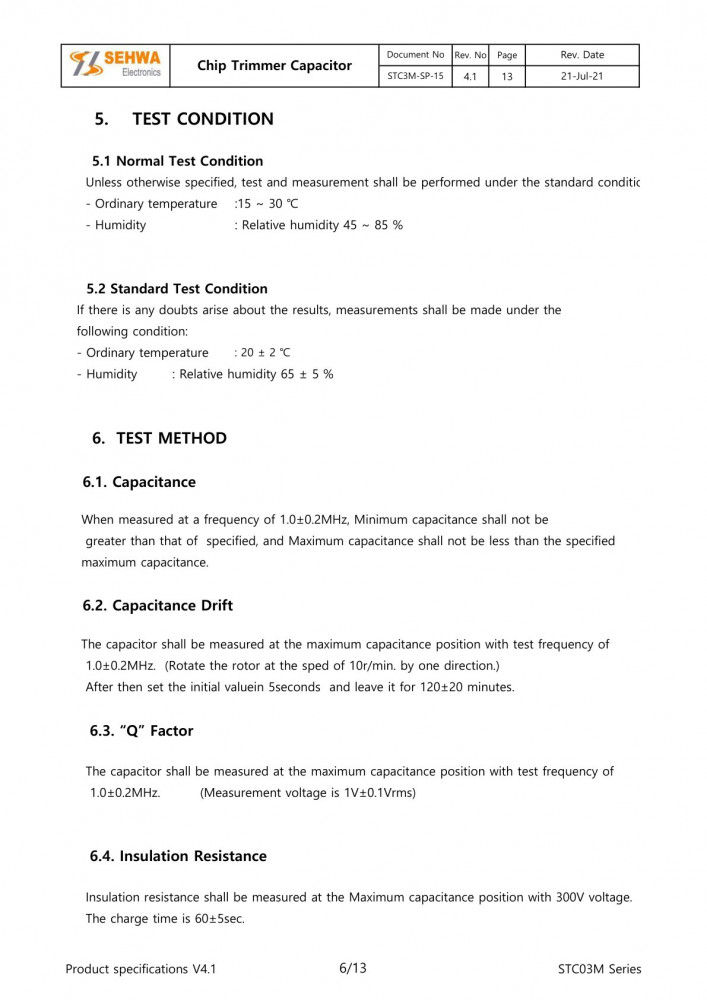 SEHWA STC3M specification page 5