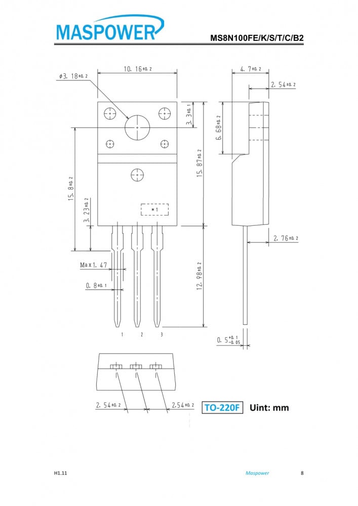MS8N100FC datasheet page 8