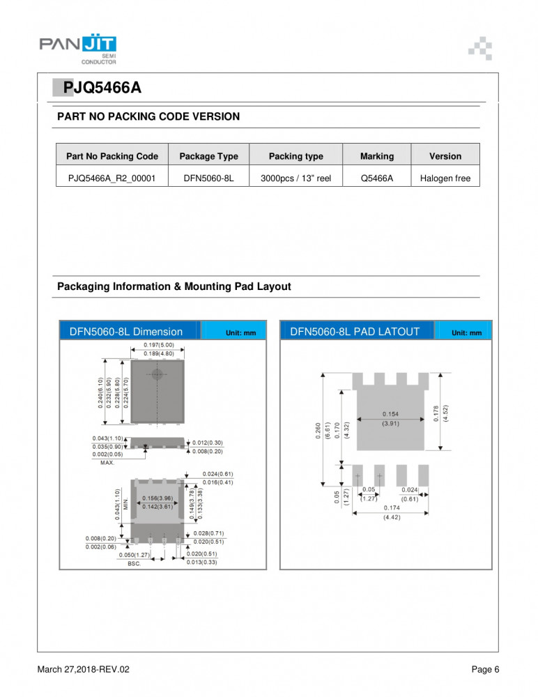 PJQ5466A datasheet page 6