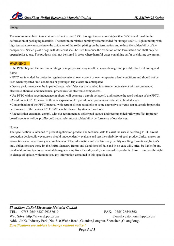 JK-SMD0603 datasheet page 5