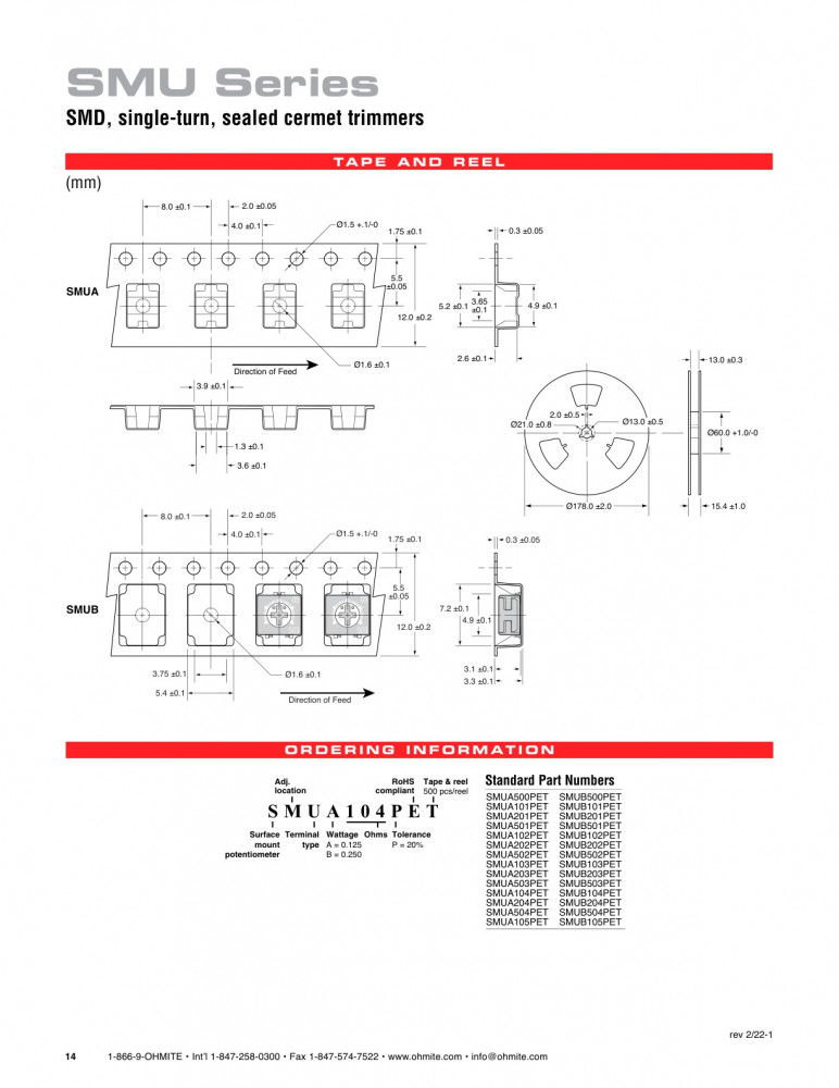 Ohmite SMU Series datasheet page 3